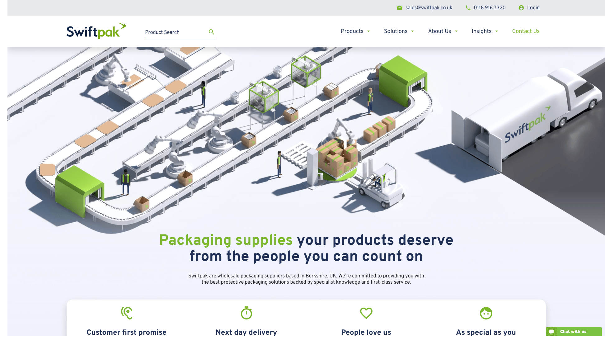 Swiftpak E-commerce Website by Bigger Picture